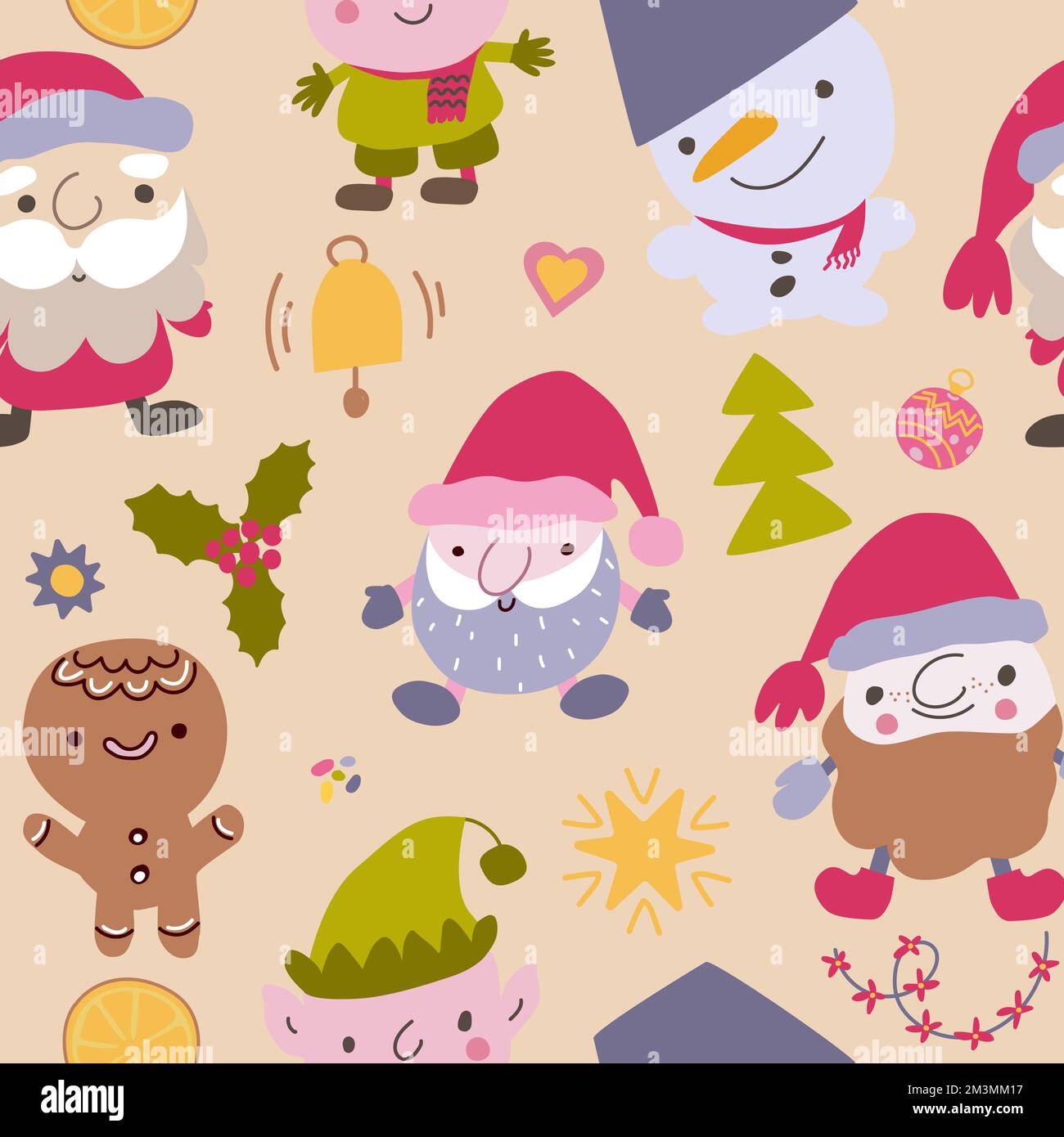 Gingerbread man repeat pattern Stock Vector Images - Alamy