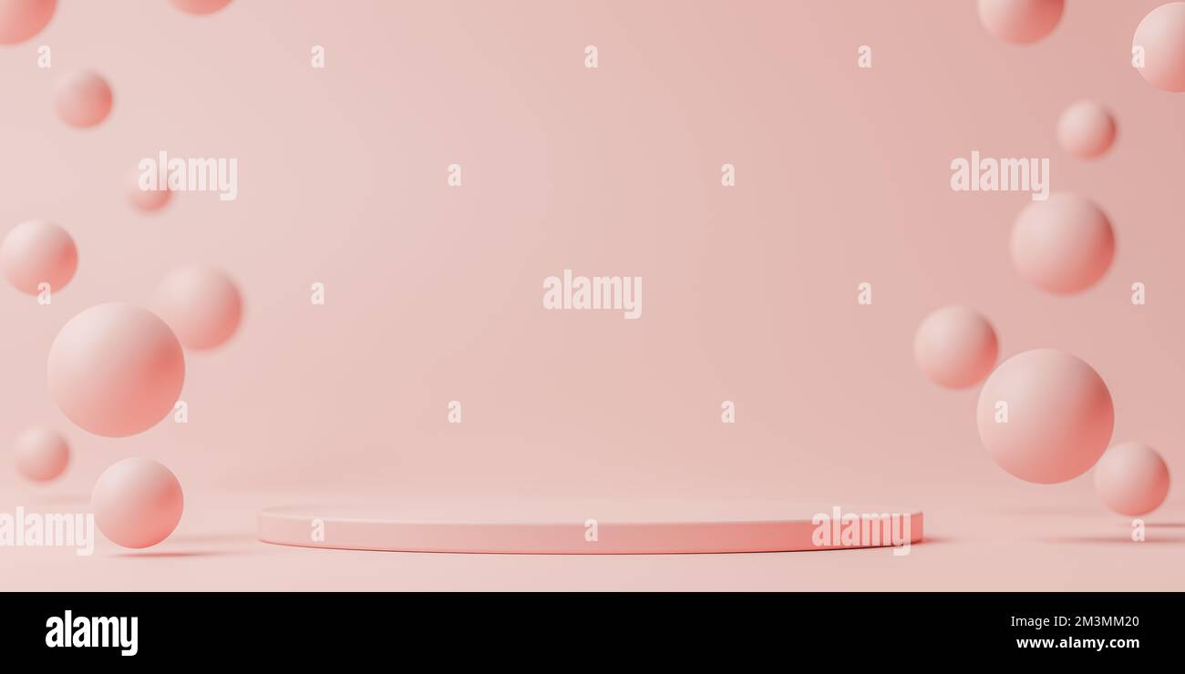 Pink cylinder product podium hi-res stock photography and images - Alamy