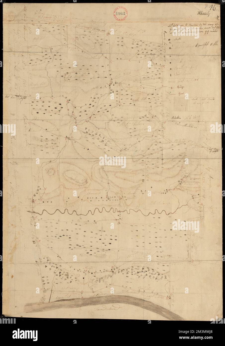 Plan of Whately made by Benjamin Cooley, dated 1830 ,. Massachusetts ...