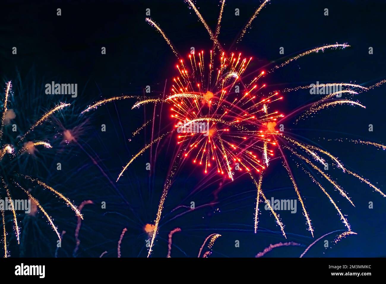 Explosion red sky firework hi-res stock photography and images - Alamy