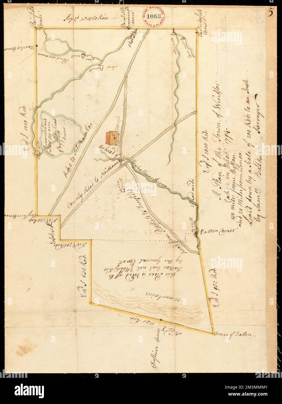 Plan of Windsor surveyed by Samuel Baldwin, dated October, 1794 ...