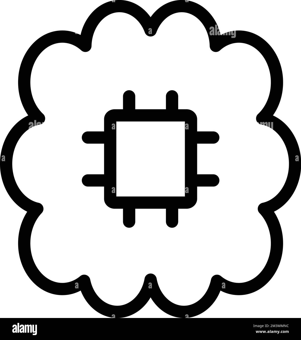 Machine Learning Vector Illustration Line Icon Design Stock Vector ...