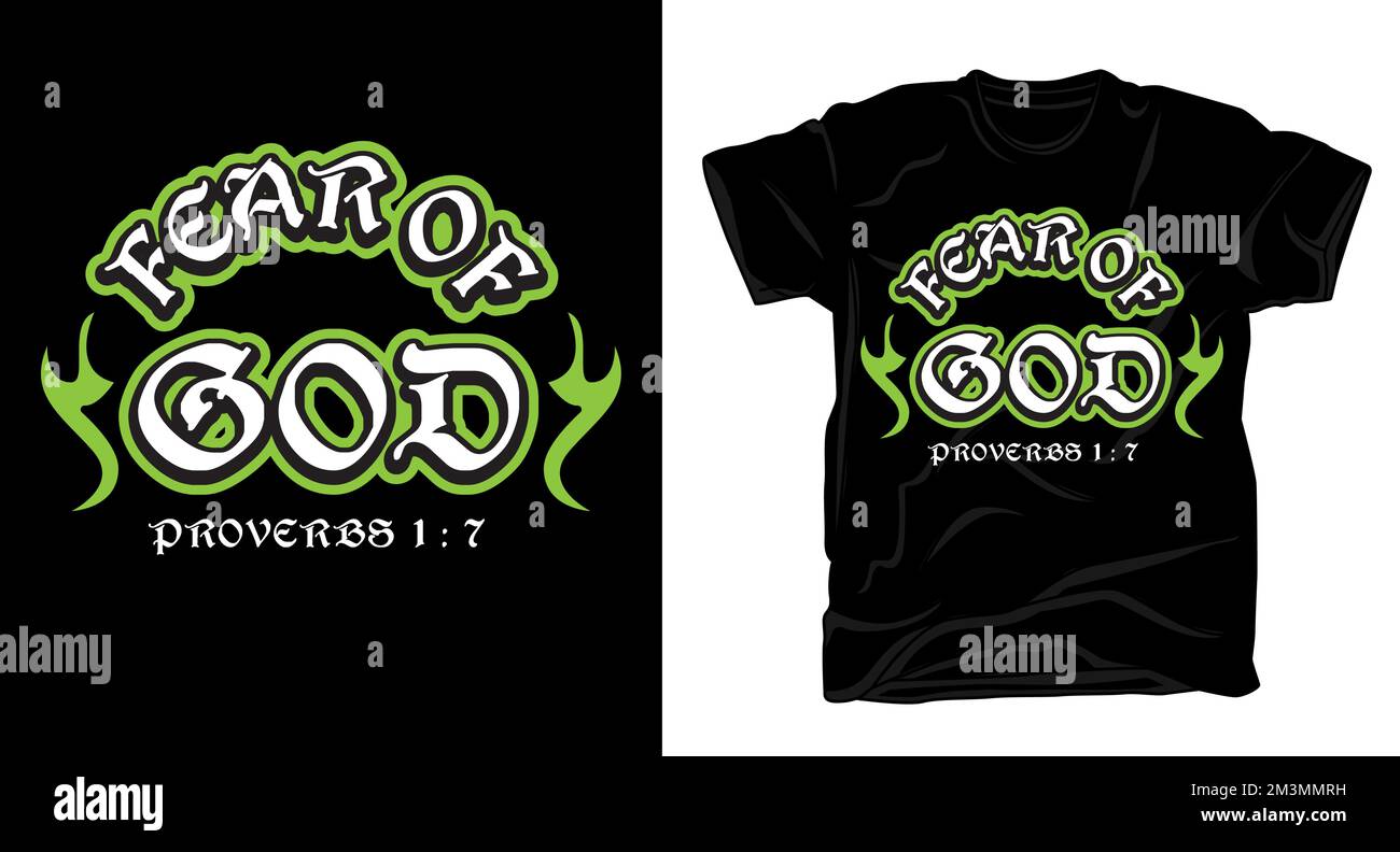 Fear of God christian biblical typography for t shirt design with ...