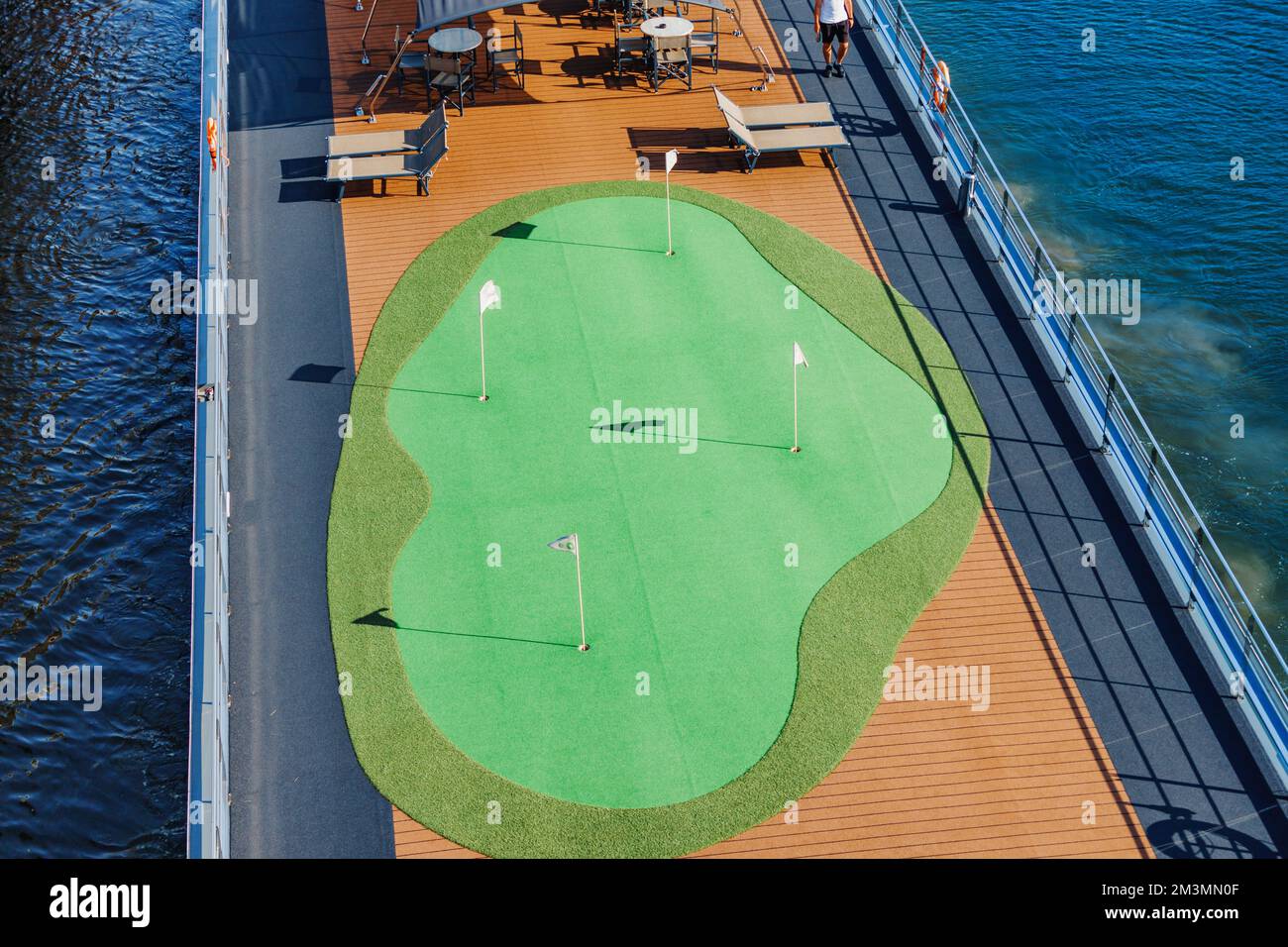 A mini golf course on the deck of a luxury cruise ship Stock Photo - Alamy