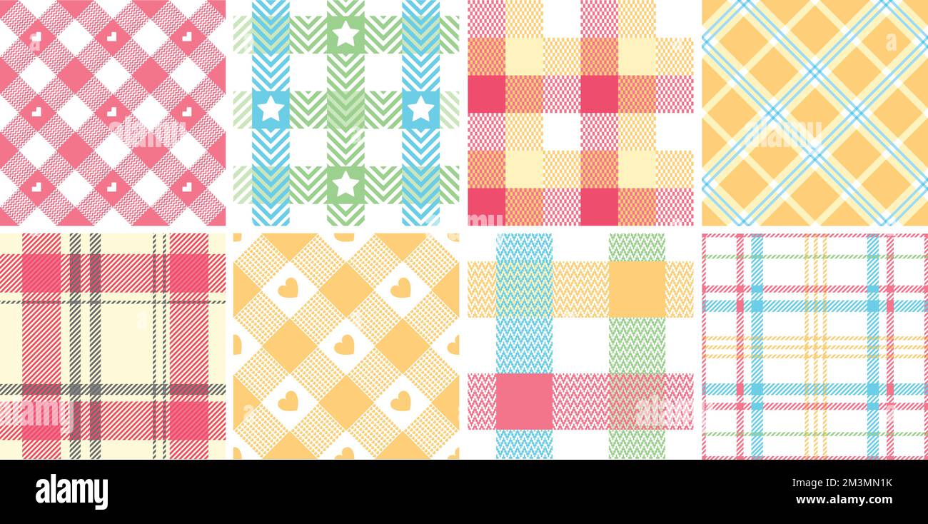 Seamless picnic check pattern. Pastel blanket, comfy plaid for easter ...