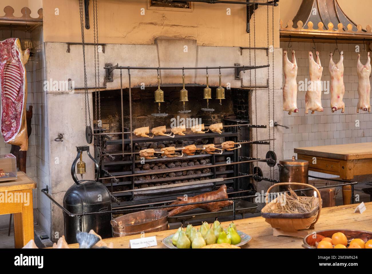 An interior view of the kitchen of the Royal Pavilion in Brighton, the ...
