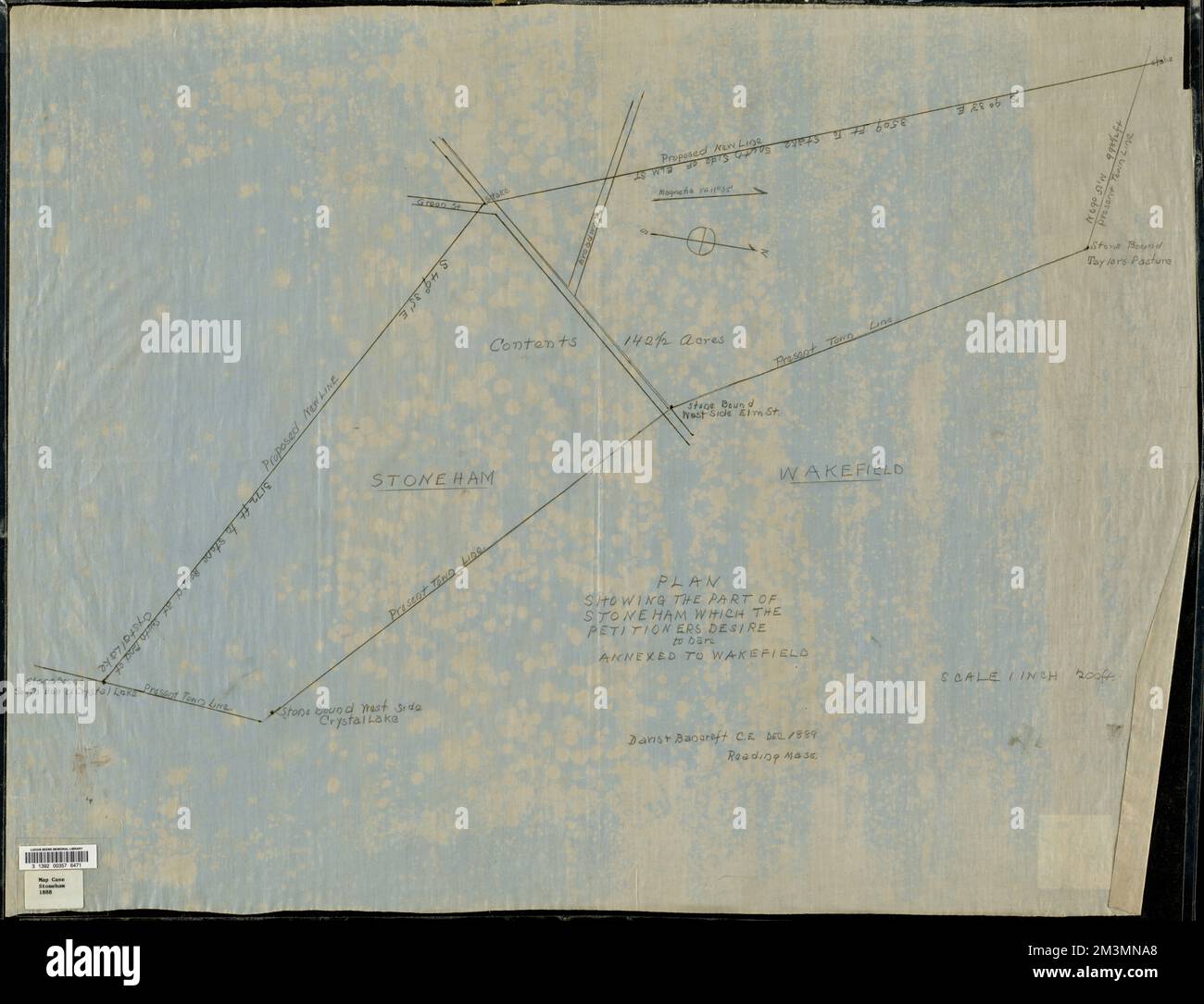 Plan showing the part of Stoneham which the petitioners desire to have ...
