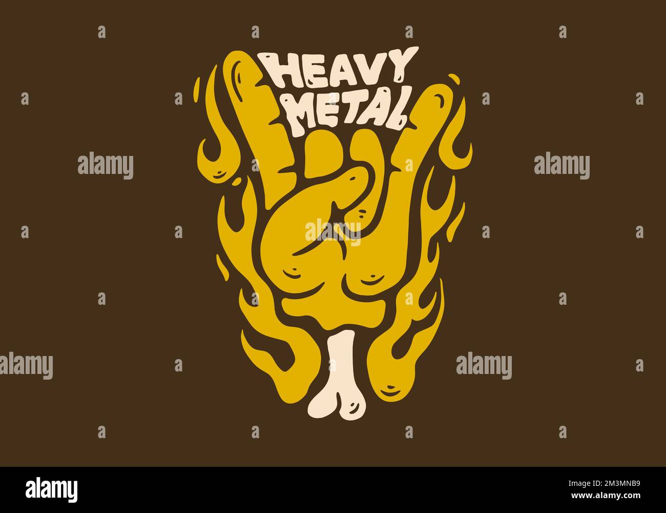 Illustration drawing design of hands in metal pose Stock Vector Image ...