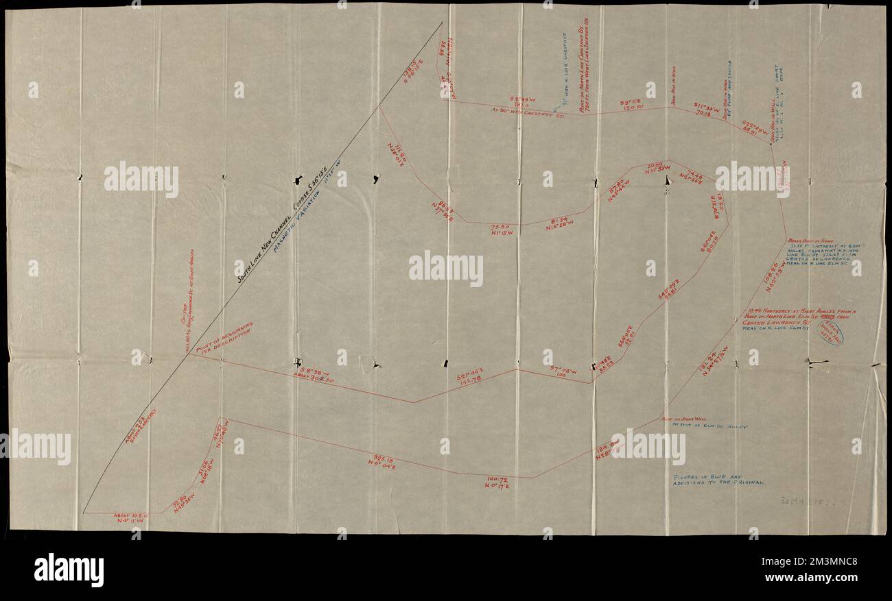 Plan South line new channel , Rivers, Boundaries, Channels. Lawrence ...
