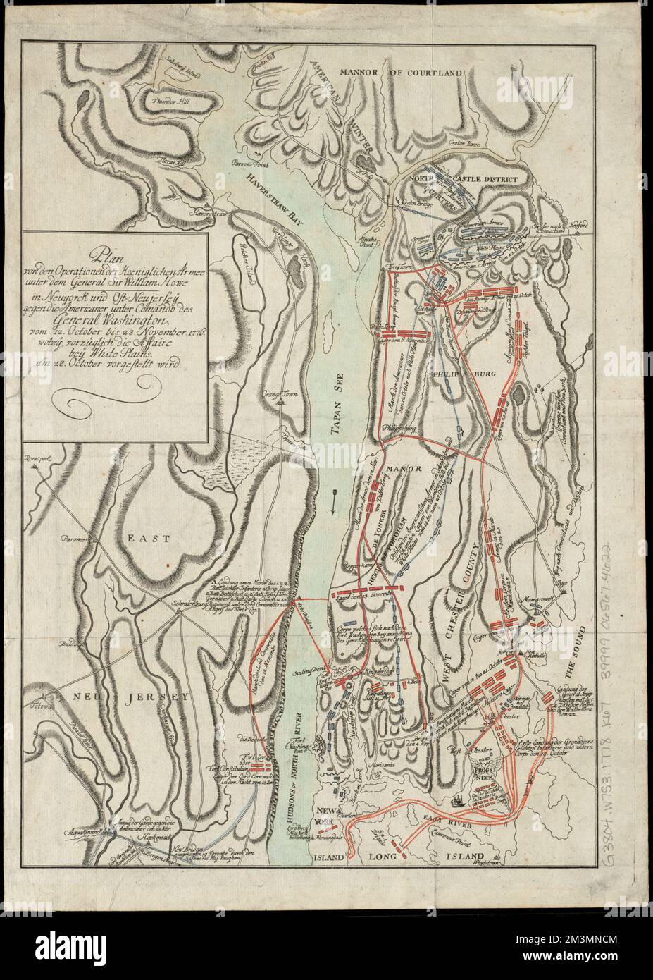 Plan von den operationen der Koeniglichen Armee unter dem General Sir ...