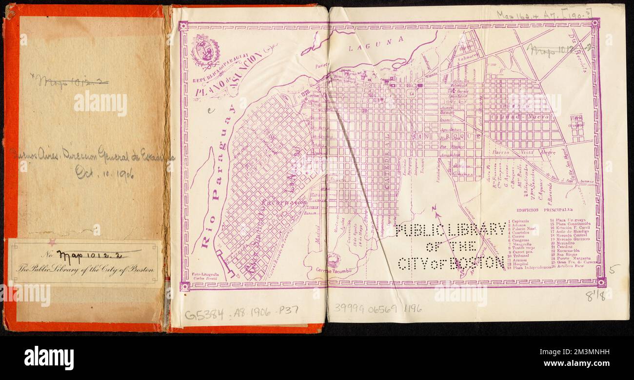 Plano de Asuncion , Asunción Paraguay, Maps Norman B. Leventhal Map ...