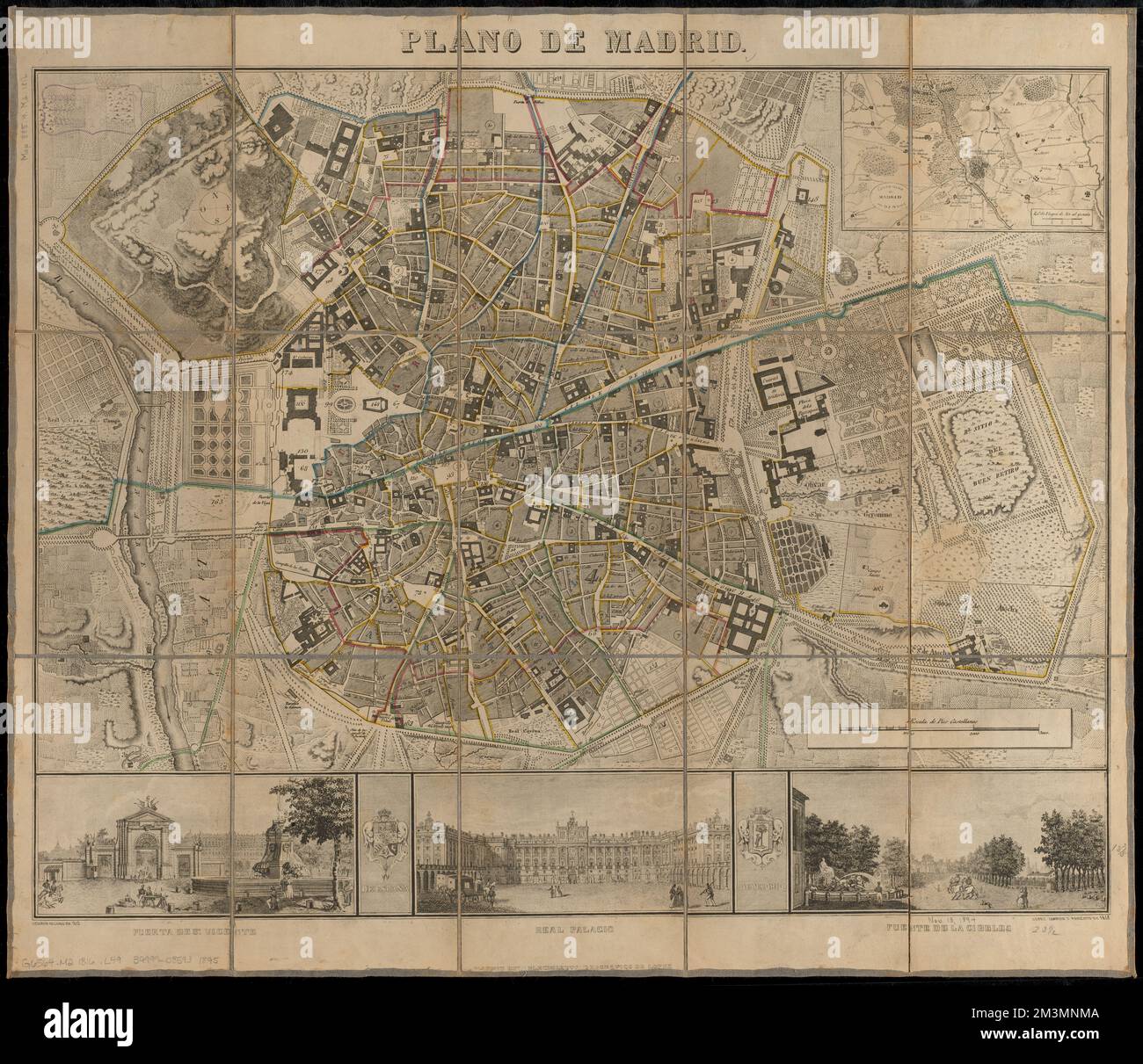 Plano de Madrid , Madrid Spain, Maps Norman B. Leventhal Map Center ...