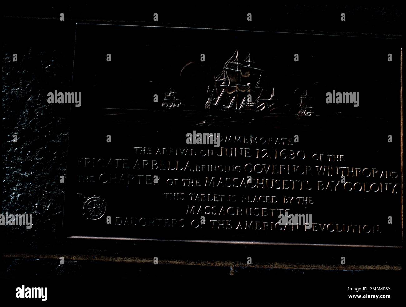 Plaque commemorating the arrival of the ship Arbella, Boston , Plaques ...