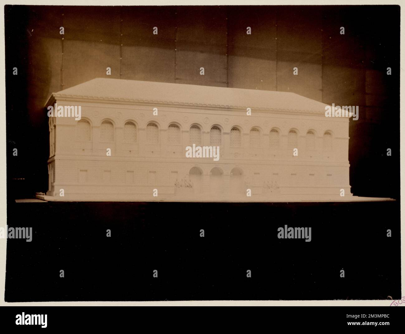 Plaster model of the McKim Building , Public libraries, Boston Public ...