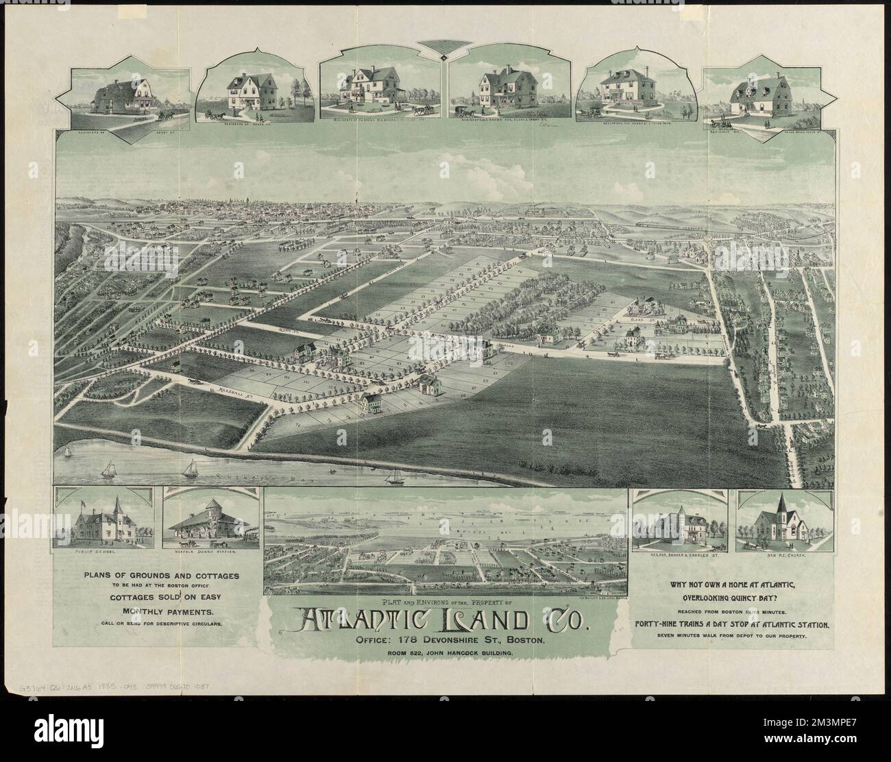 Plat and environs of the property of Atlantic Land Co. , Real property ...