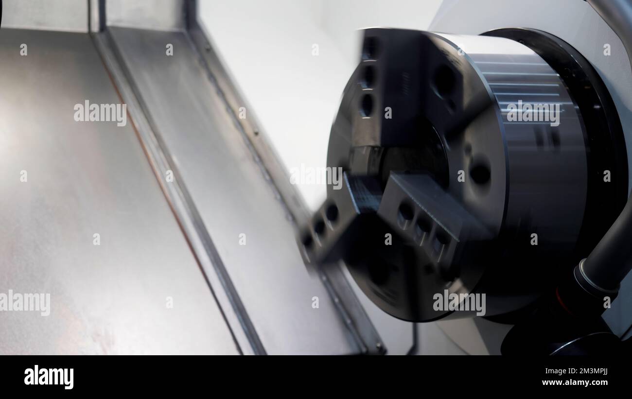 Huge machine details with a rotating part. Media. Modern equipment with ...