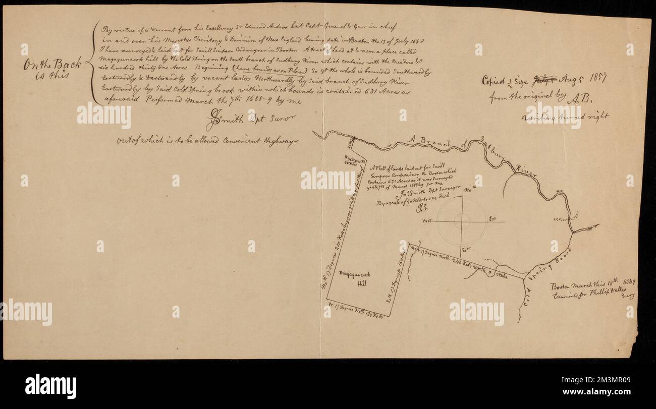 A platt of land laid out for Savill Simpson cordwainer ,. Wayland ...