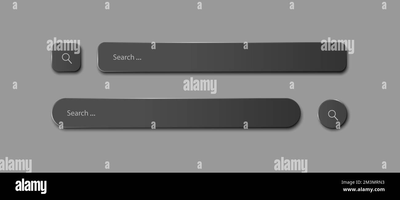 Two search strings of different shapes on a gray background Stock ...