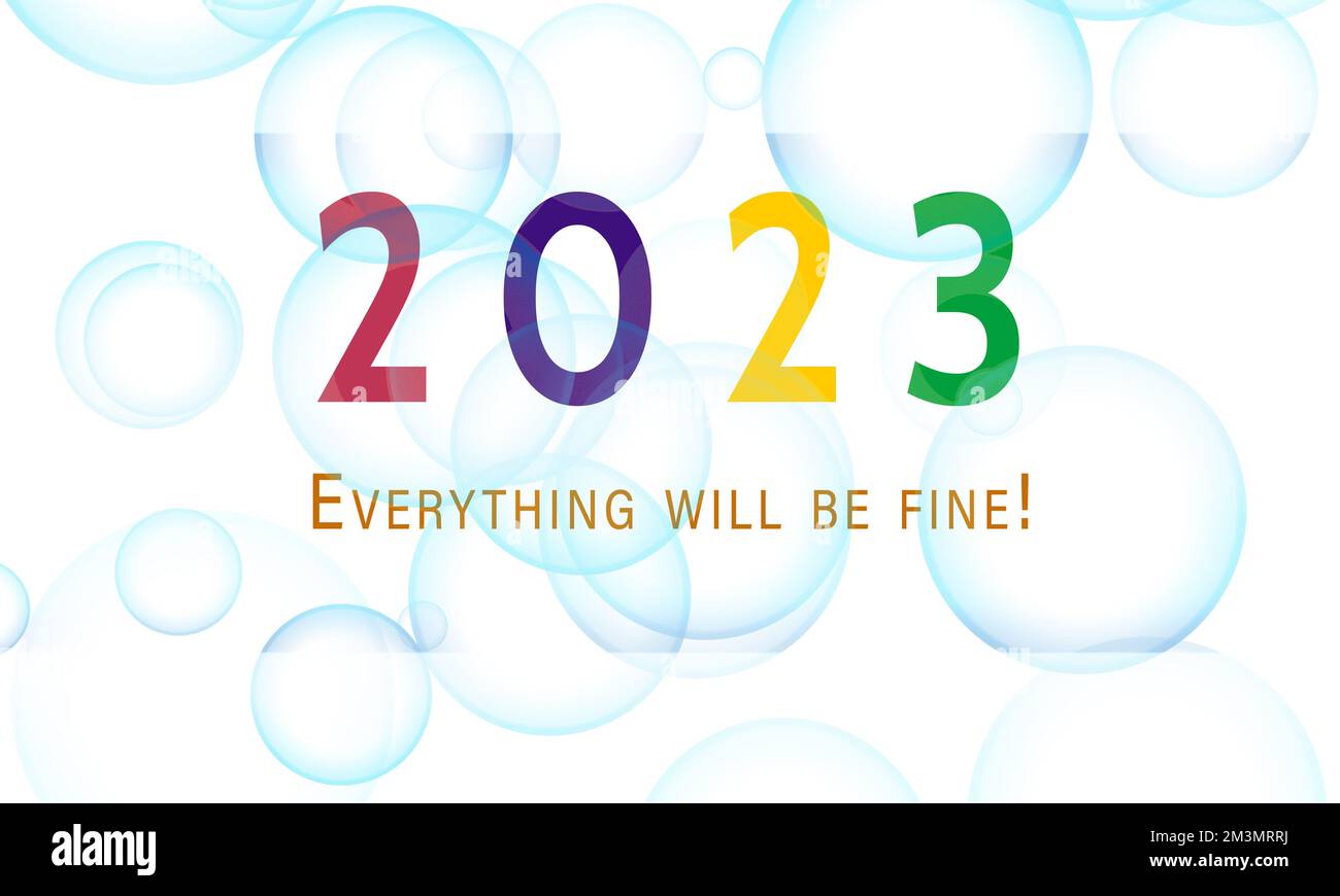 2023 text design. Cover of diary for 2023. Brochure design template ...