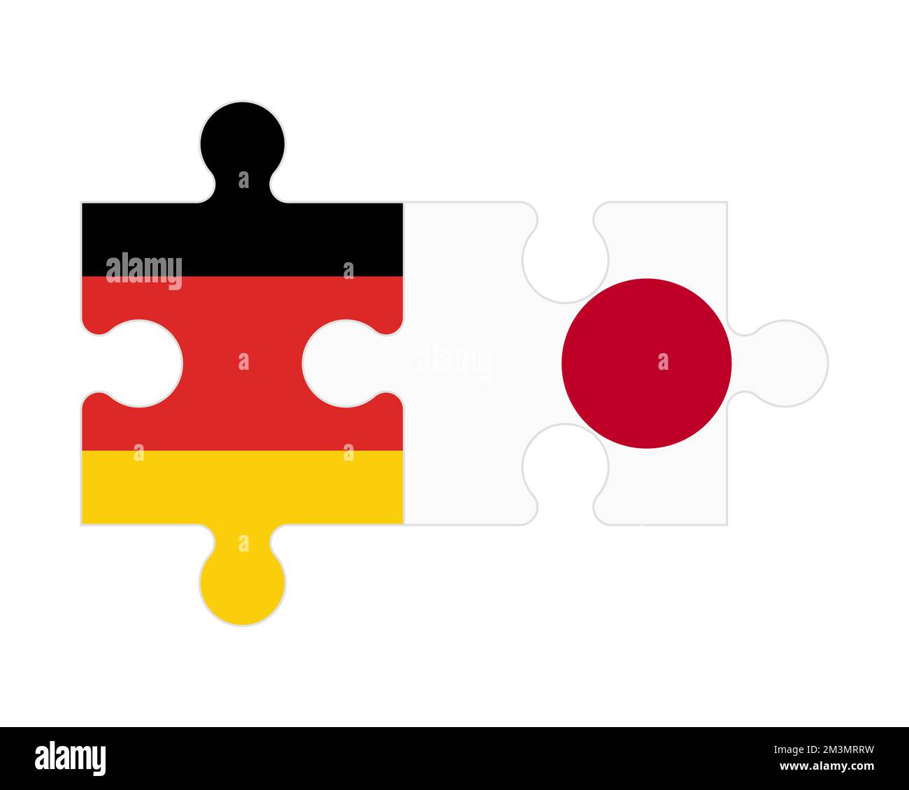 Connected puzzle of flags of Germany and Japan, vector Stock Vector ...