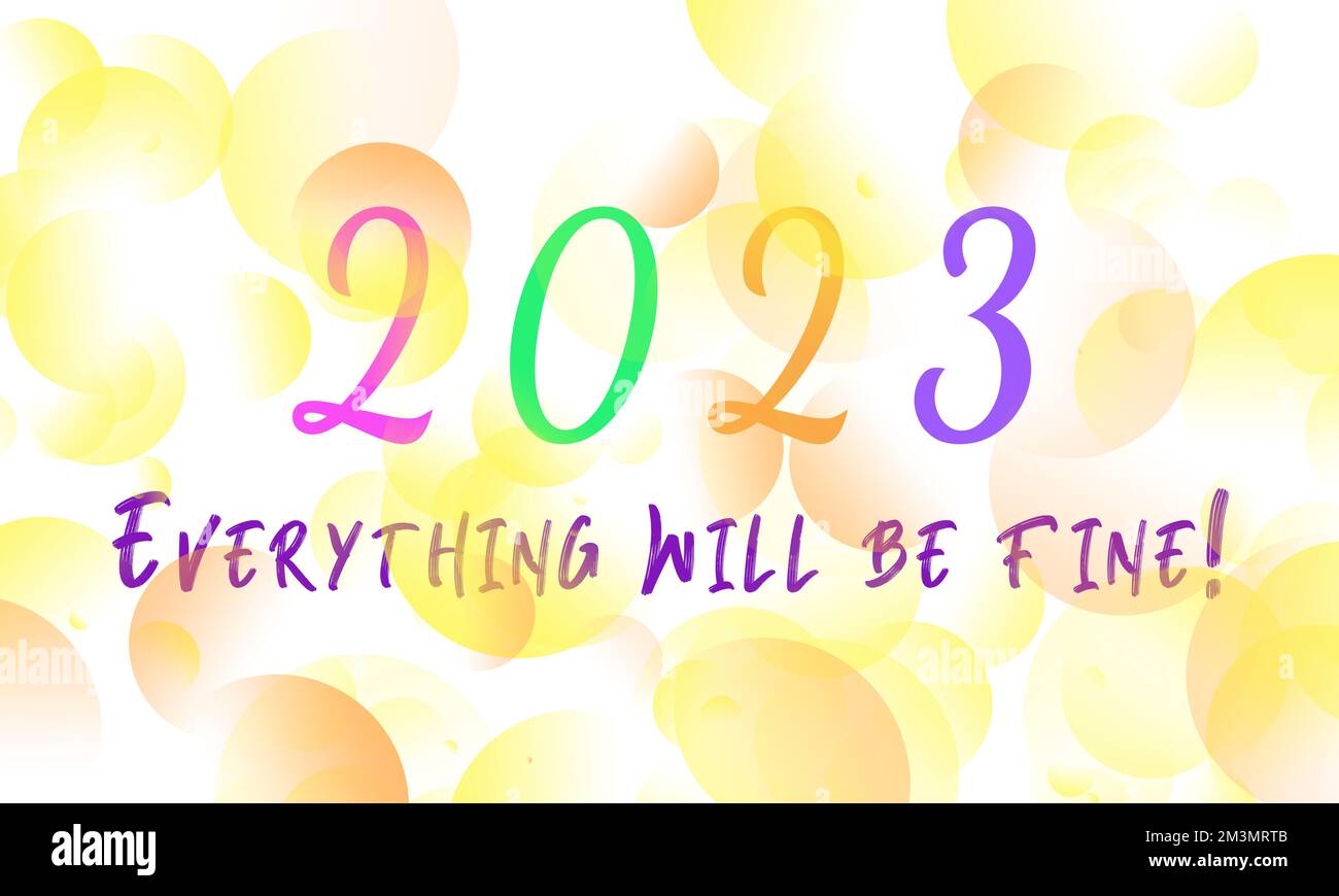 2023 text design. Cover of diary for 2023. Brochure design template ...