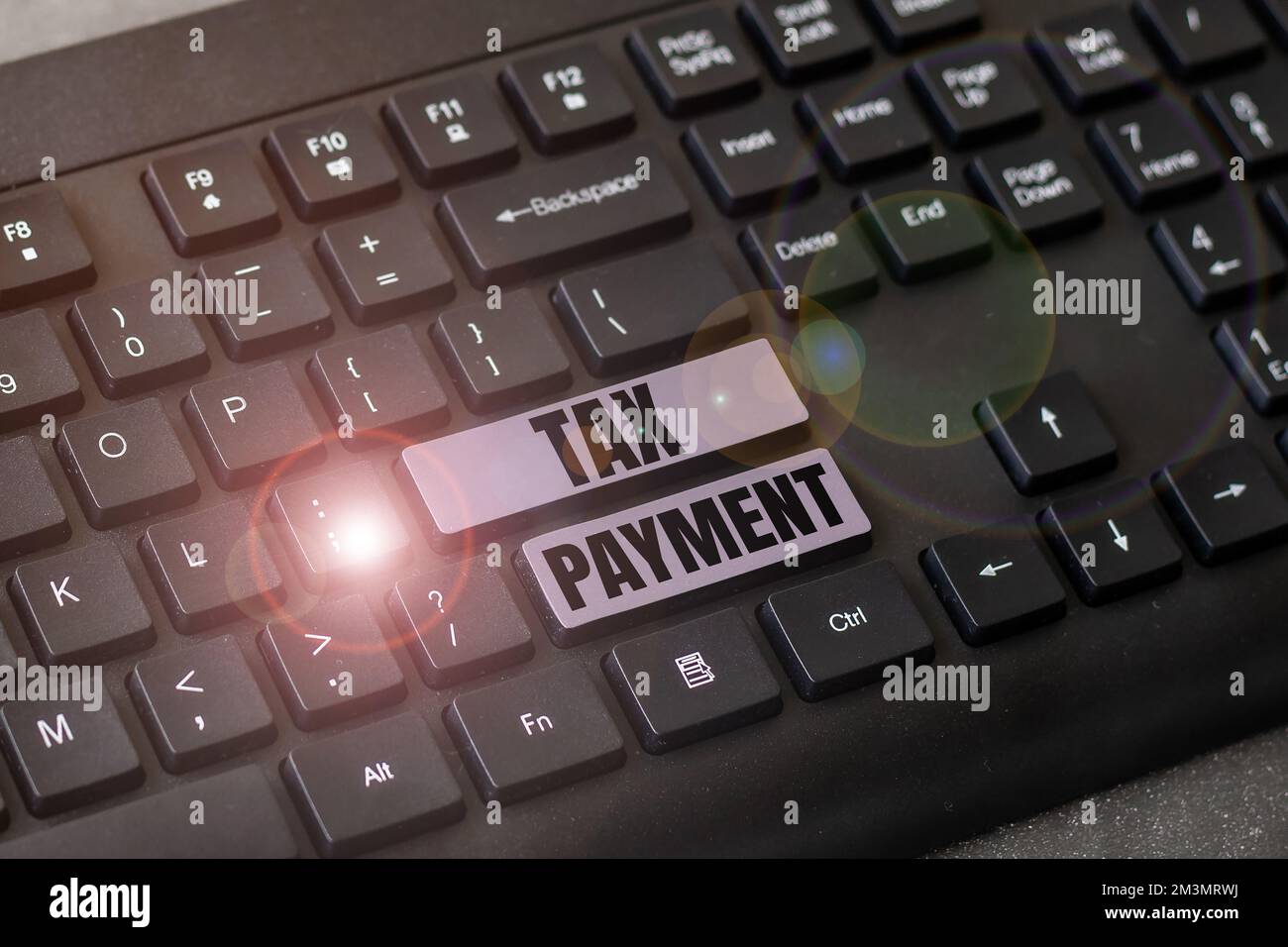 Conceptual display Tax Payment. Business idea an amount of money that ...