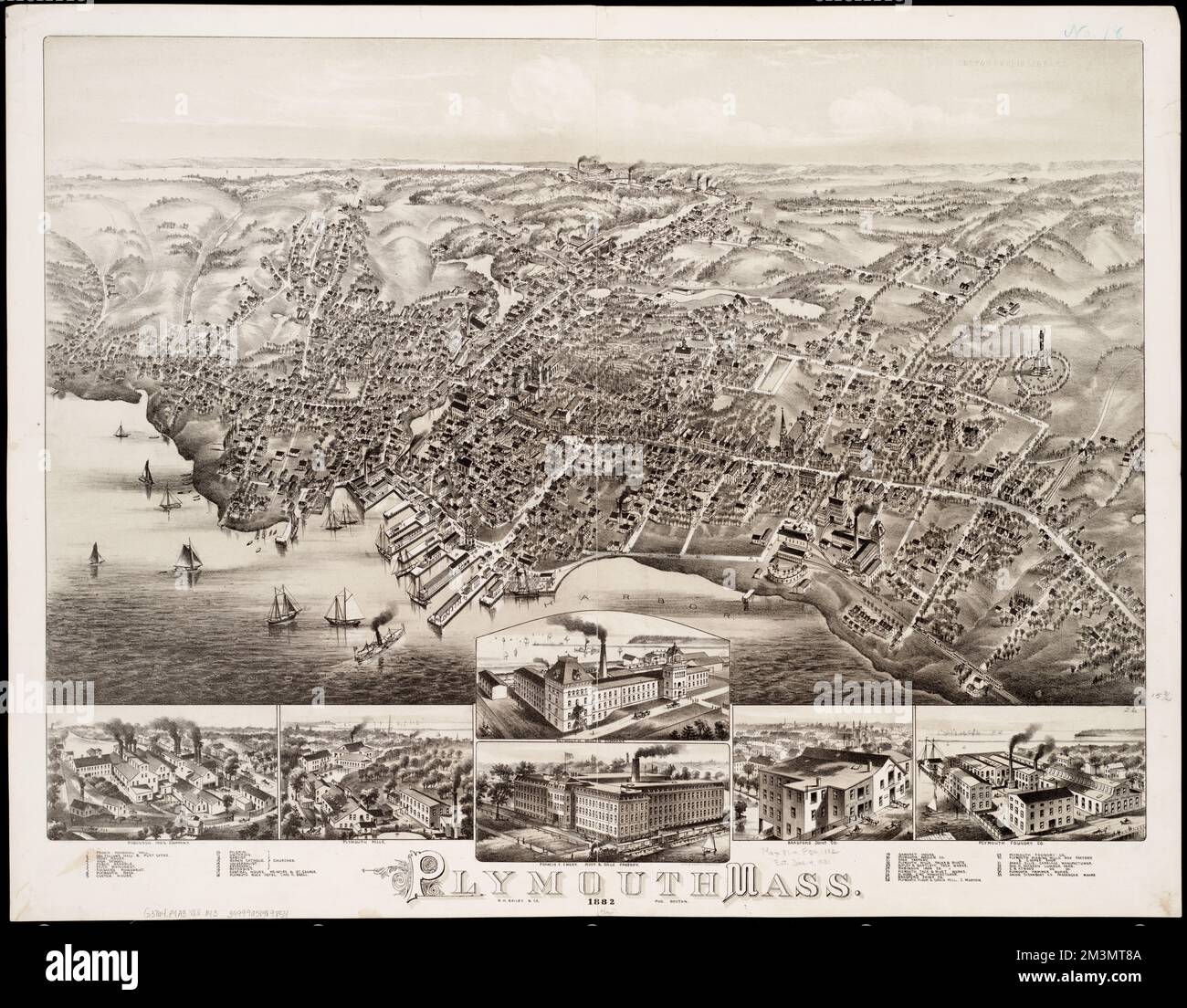 Plymouth, Mass : 1882 , Plymouth Mass., Aerial views Norman B ...