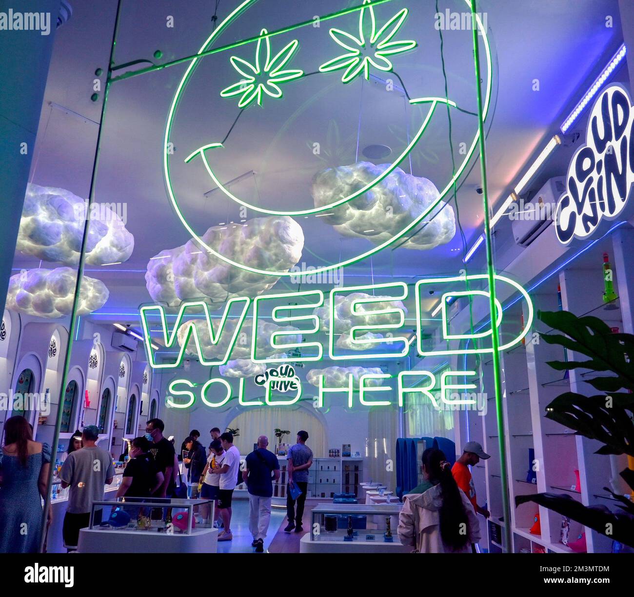Bangkok, Thailand. 15th Dec, 2022. A general view of the Cloud Nine weed outlet on Sukhumvit ...