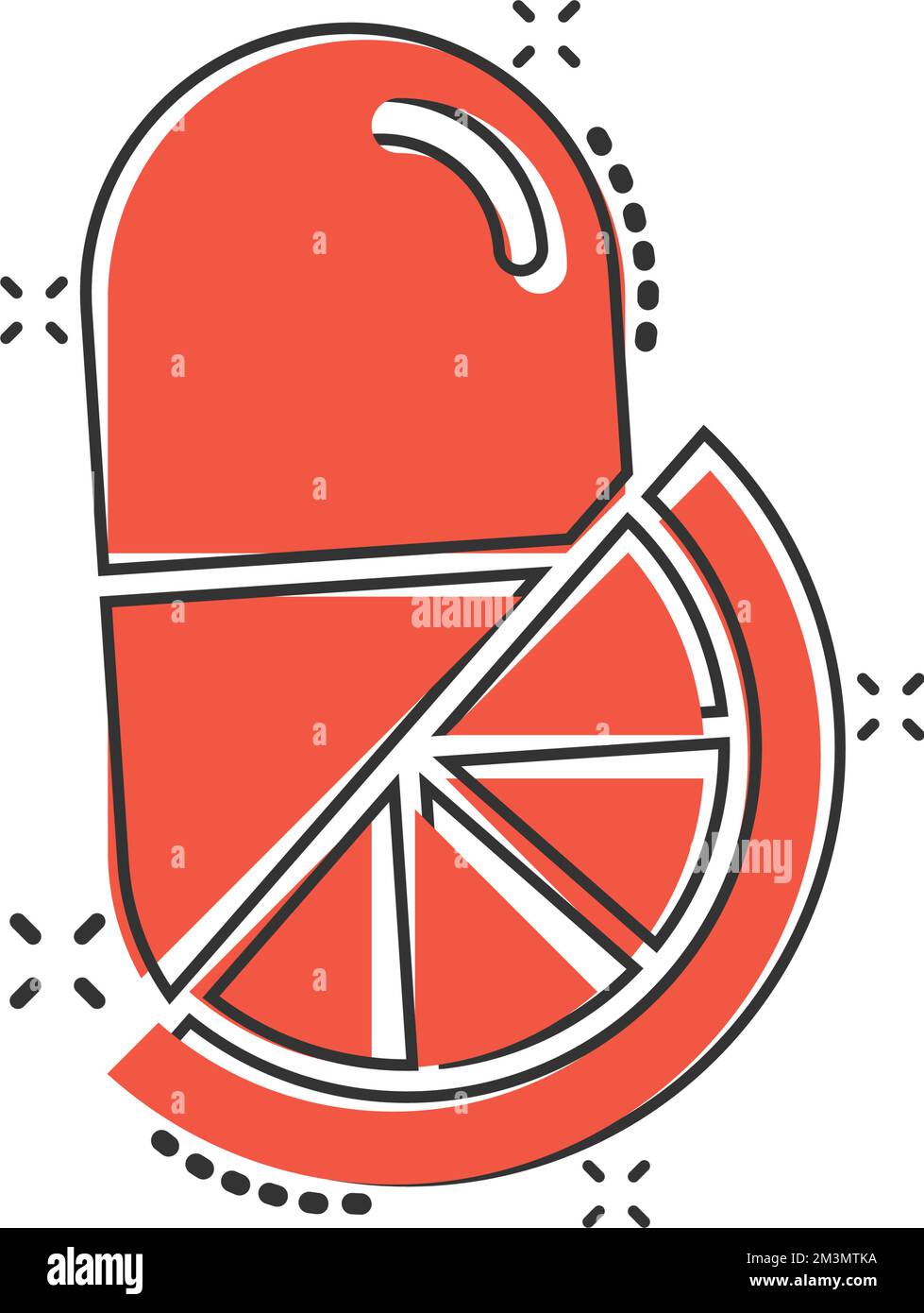 Vitamin pill note icon in comic style. Capsule cartoon vector ...