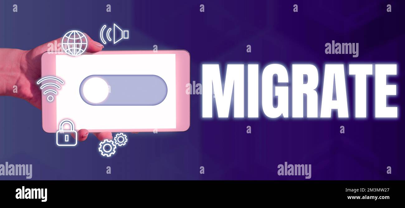 Inspiration showing sign Migrate. Business showcase to move or travel ...
