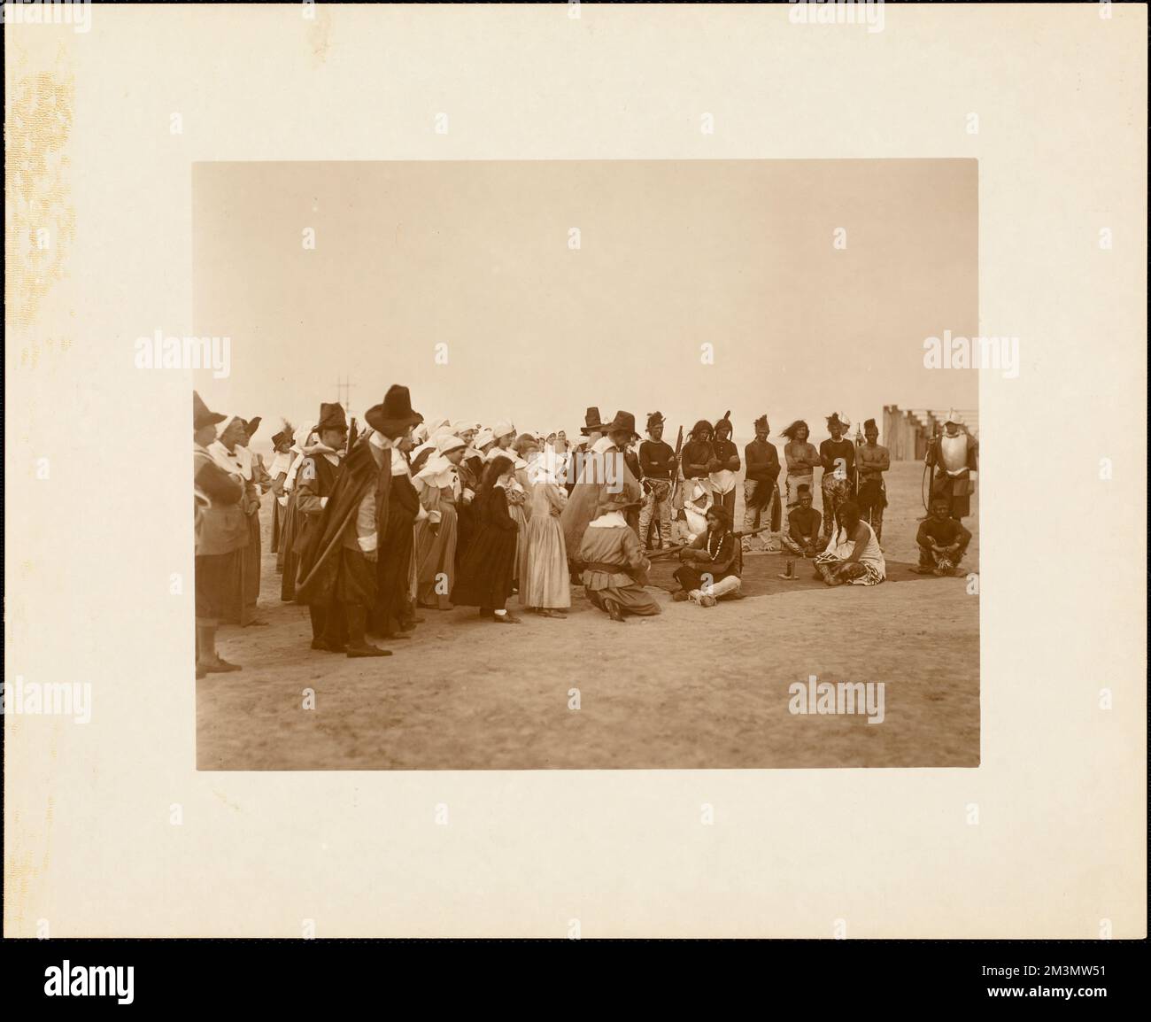 Plymouth Tercentenary Pageant, Pilgrims and Indians, treaty of April ...