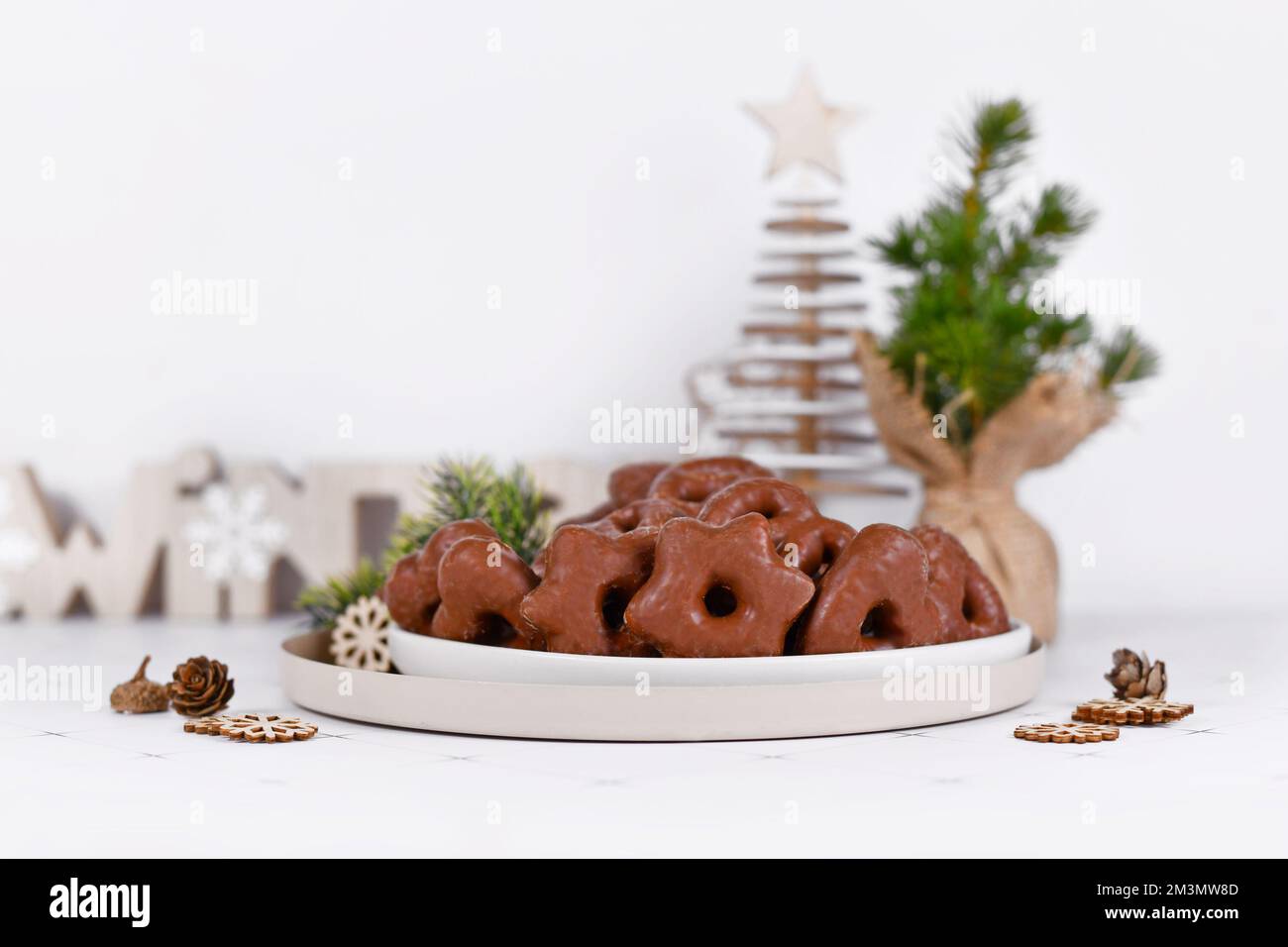 Traditional German glazed gingerbread Christmas cookies called ...
