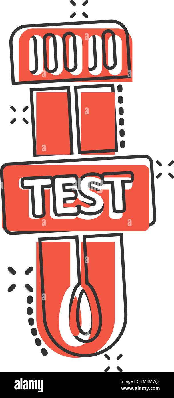 Coronavirus test icon in comic style. covid-19 cartoon vector ...