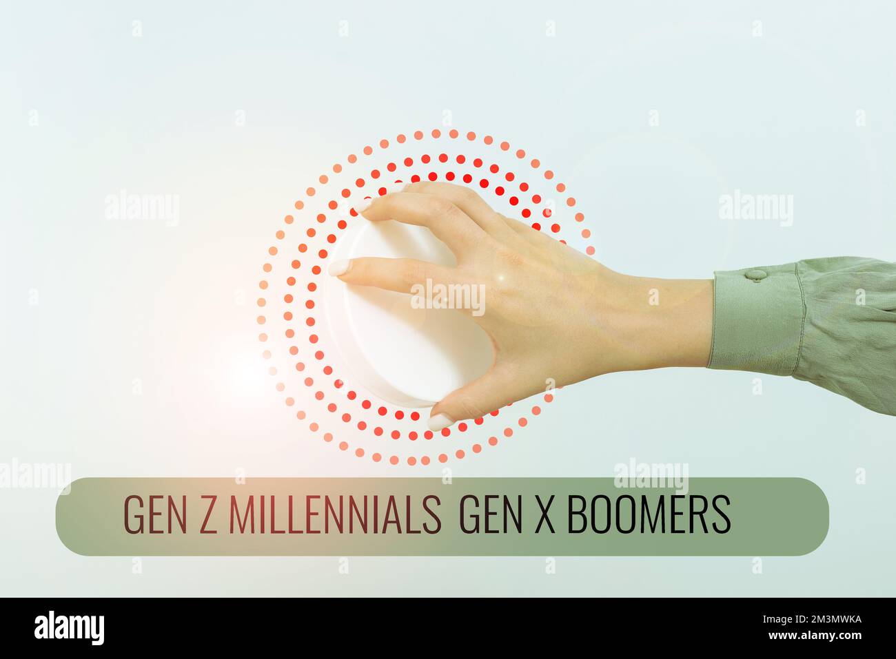 Text sign showing Gen Z Millennials Gen X Boomers. Word Written on ...