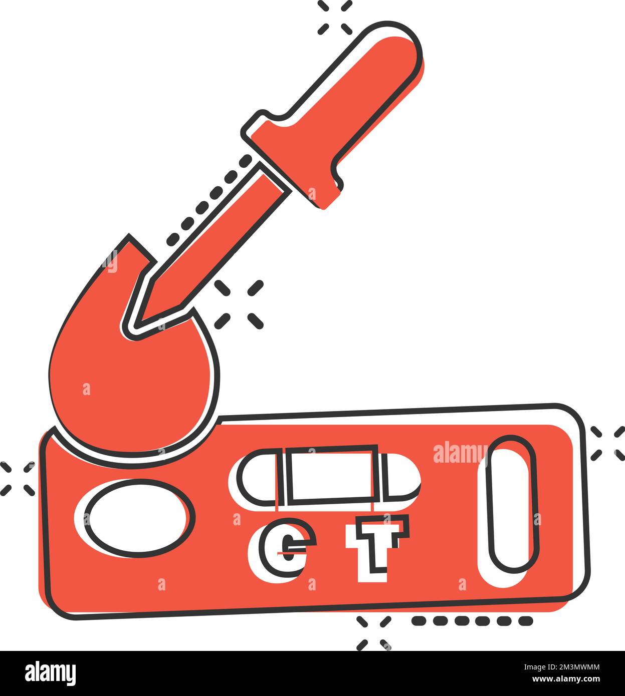 Coronavirus test icon in comic style. covid-19 cartoon vector ...