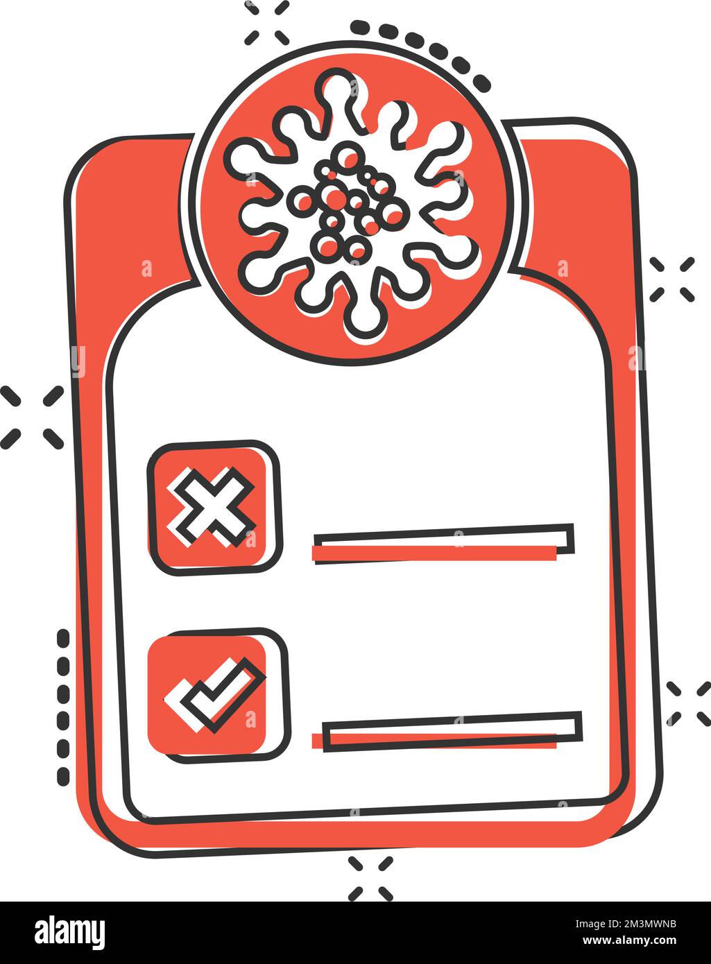 Coronavirus test icon in comic style. covid-19 cartoon vector ...