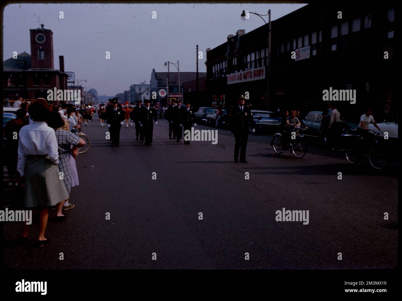 Police in parade, Union Square, Somerville, Massachusetts , Parades ...