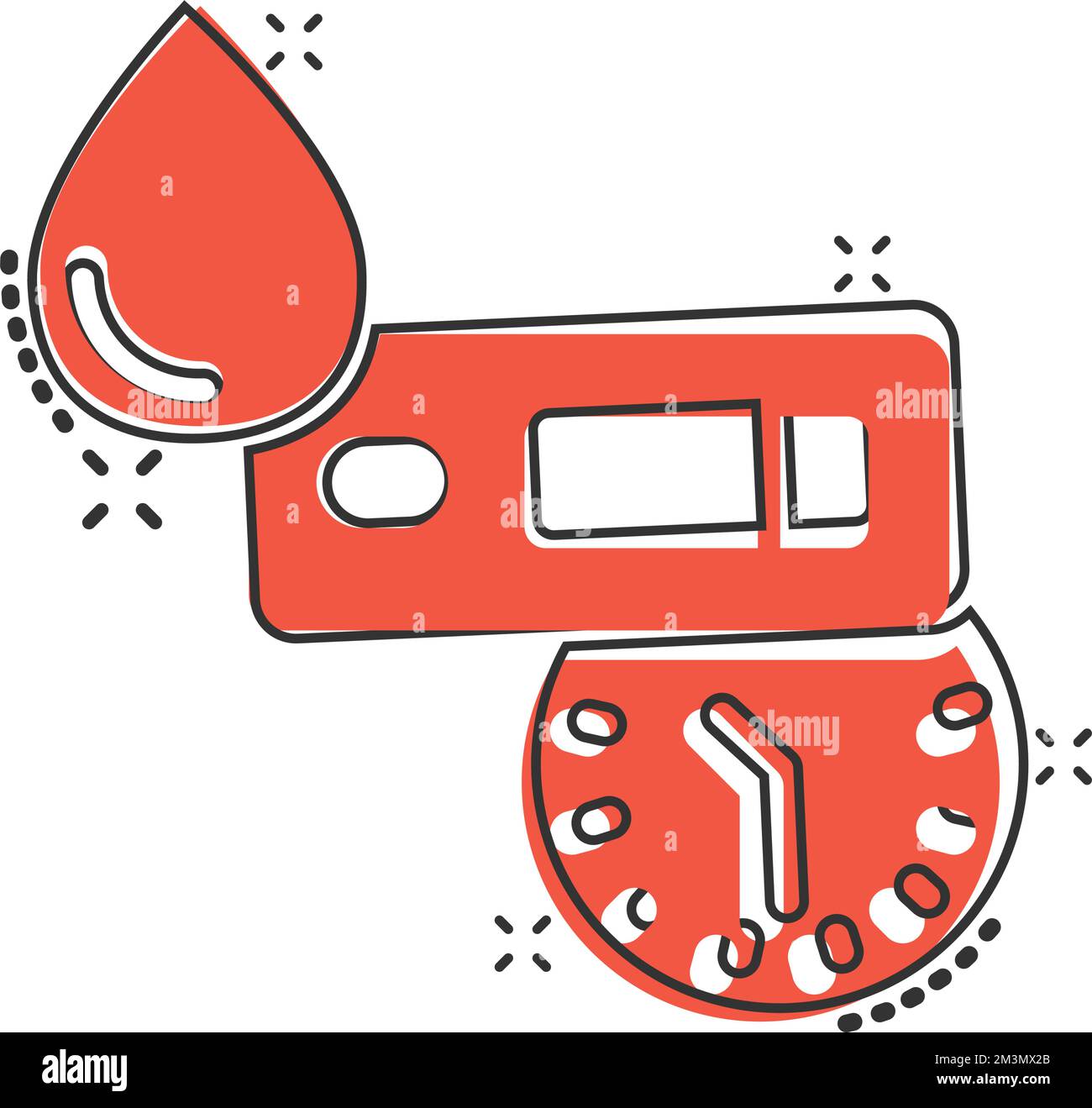 Coronavirus test icon in comic style. covid-19 cartoon vector ...