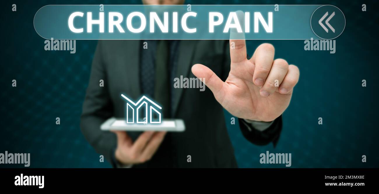 Handwriting text Chronic Pain. Internet Concept Pain that extends ...