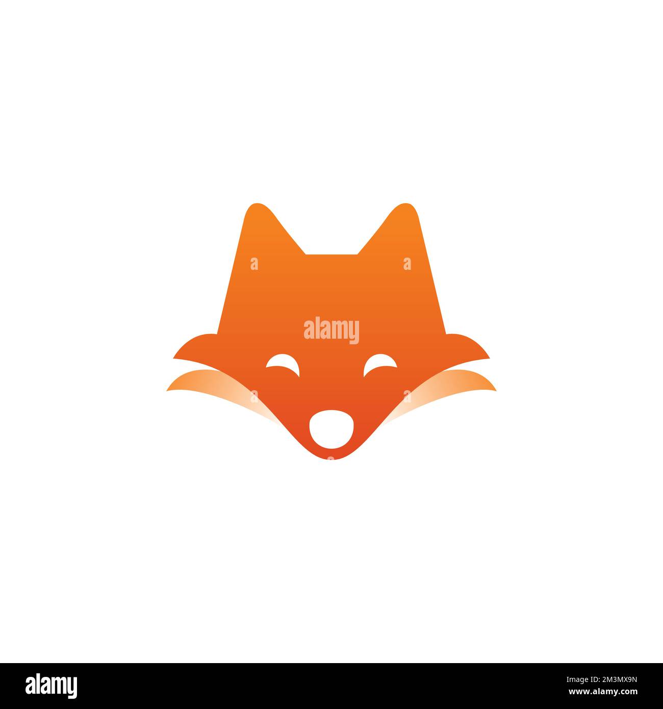 Cute Fox Head Logo. Fox Kids Vector. Fox Icon Stock Vector Image & Art ...