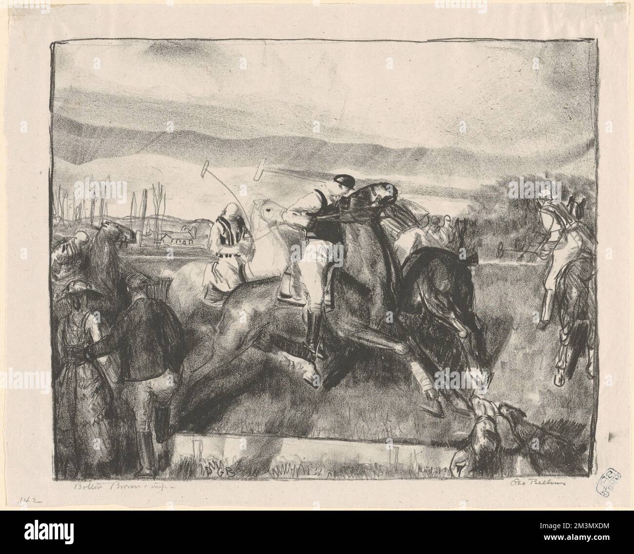 Polo sketch , Polo, Horses. George Bellows (1882-1925). Prints and ...