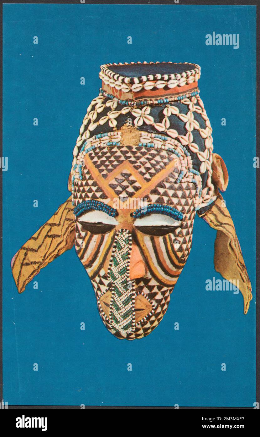 Polychrome ceremonial mask , Masks, Kuba African people, Peabody Museum ...
