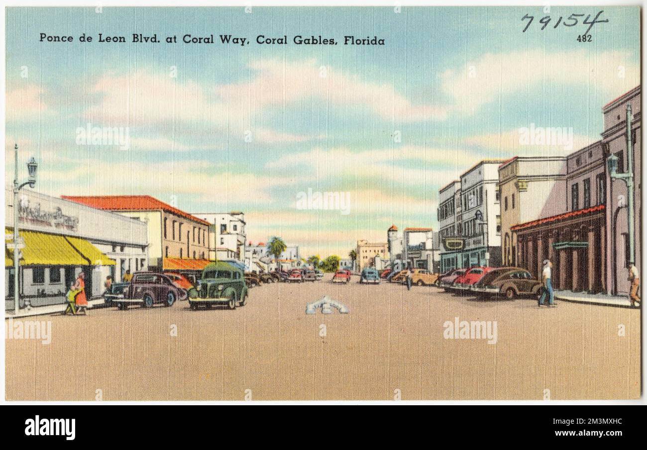 Ponce de Leon Blvd. at Coral Way, Coral Gables, Florida , Cities ...