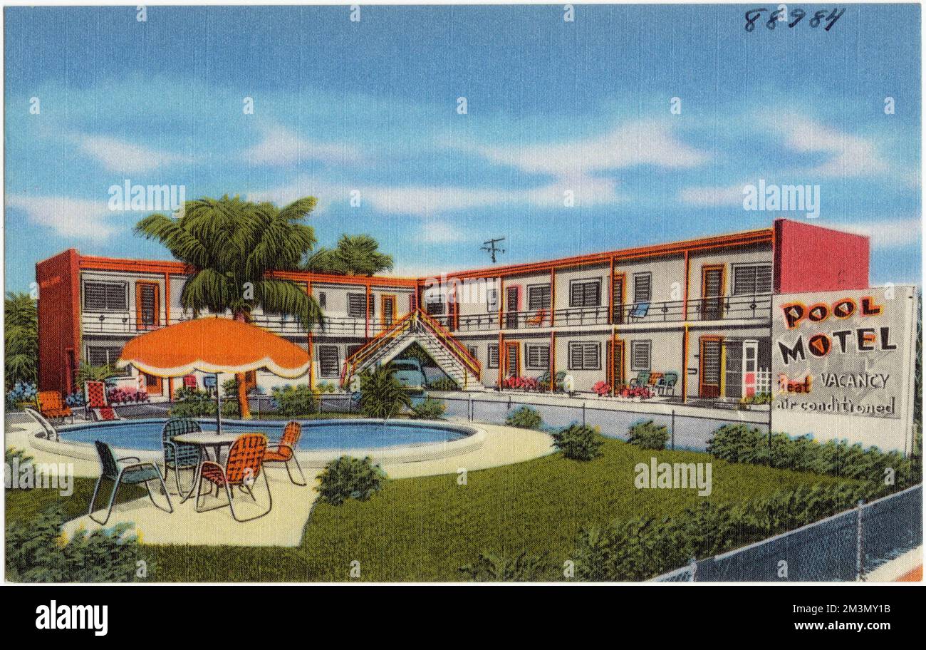 Pool Motel , Motels, Tichnor Brothers Collection, postcards of the ...