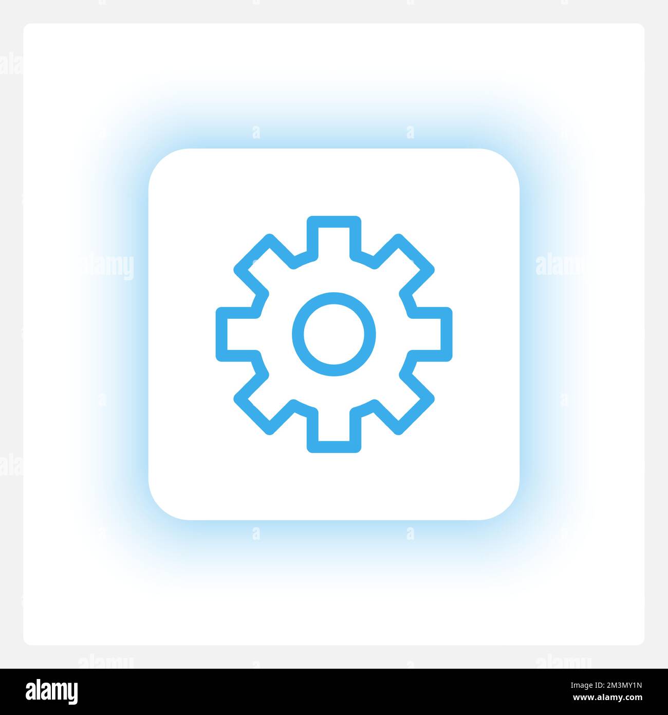 Focused settings button UI element template Stock Vector Image & Art - Alamy