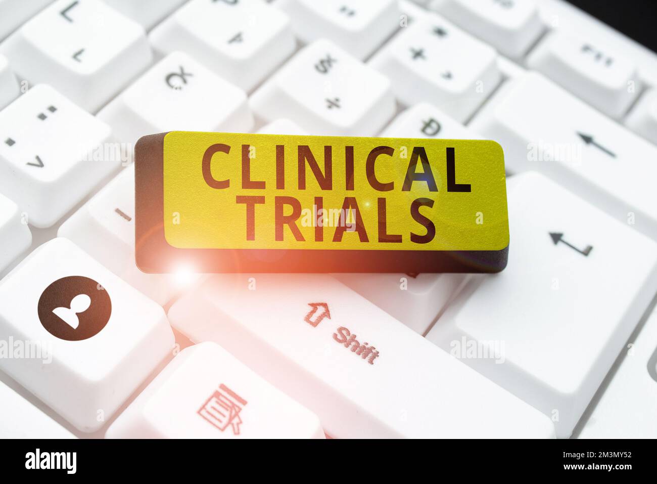 Sign displaying Clinical Trials. Business idea Research investigation ...