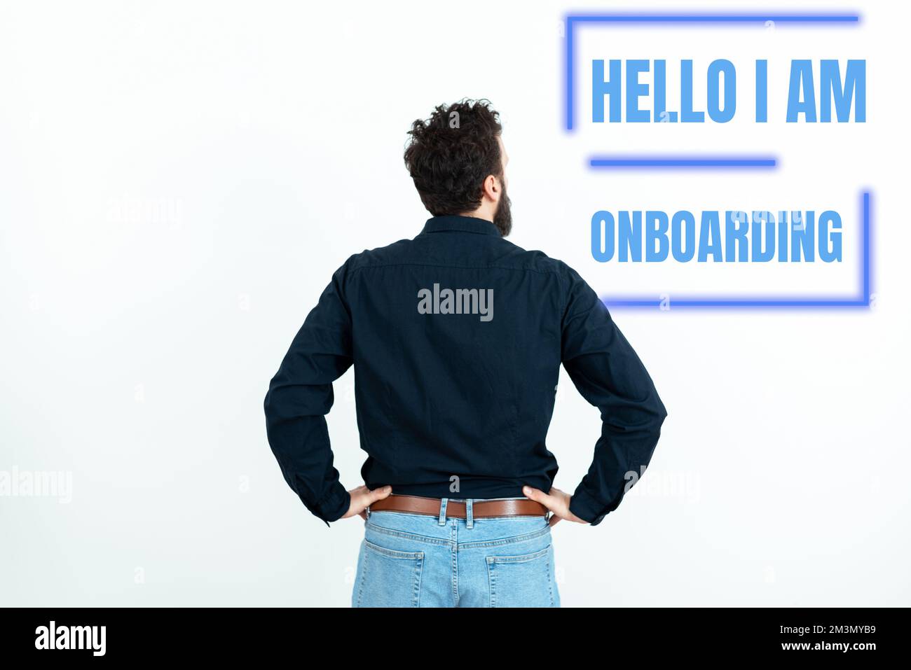 Inspiration showing sign Hello I Am Onboarding. Internet Concept Action ...