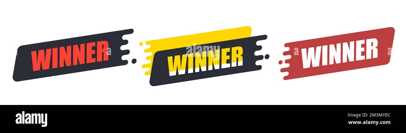 Winner signs set isolated. Vector illustration Stock Vector Image & Art ...