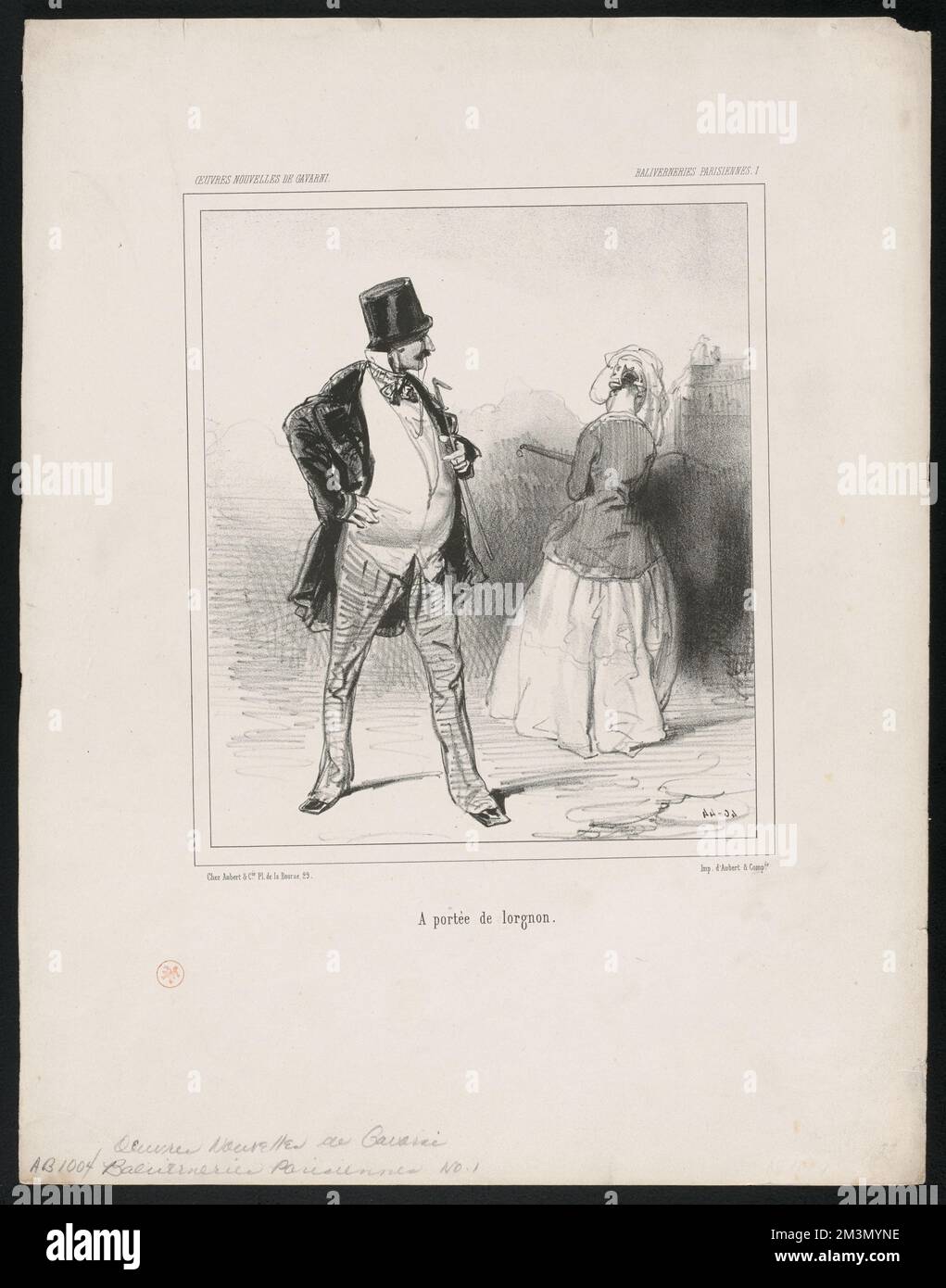 A portée de lorgnon ,. Paul Gavarni (1804-1866). Lithographs and Other ...