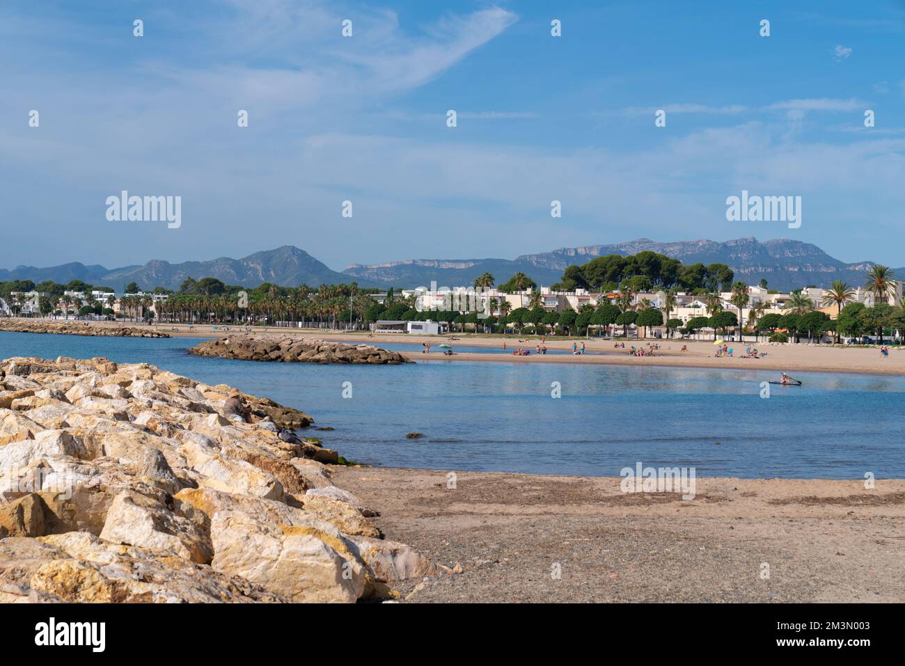 Platja de la Llosa beach Cambrils Costa Dorada Catalonia Spain one of ...